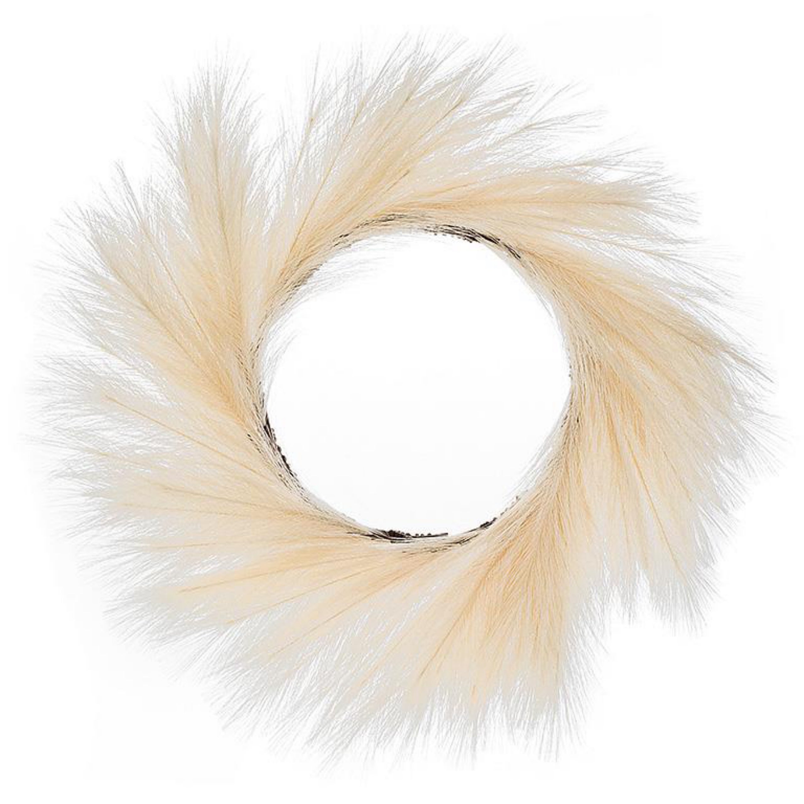 24” cream pampas wreath | Complete Home Collective